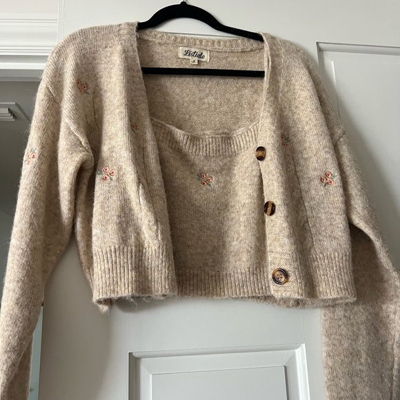 Listicle | Tops | Nwot Listicle Matching Cardigan And Tank Set | Poshmark
